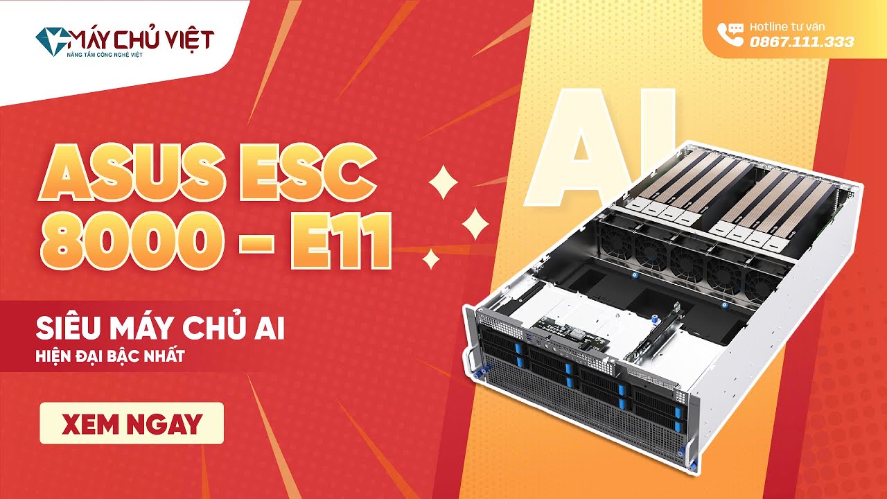 ASUS ESC8000 E11 - SIÊU MÁY CHỦ AI HIỆN ĐẠI BẬC NHẤT - YouTube