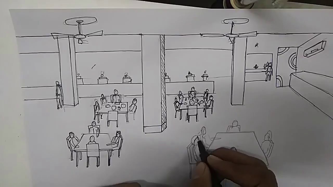 JEE MAIN 2019 – B.ARCH/B.PLANNING – Solved Drawing / Restaurant View ...