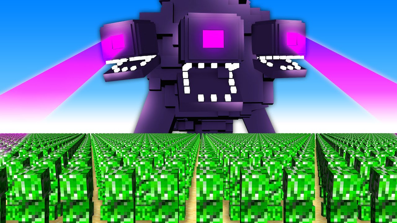 1000 CREEPERS vs MUTANT MOBS (Minecraft Mob Tournament) - YouTube