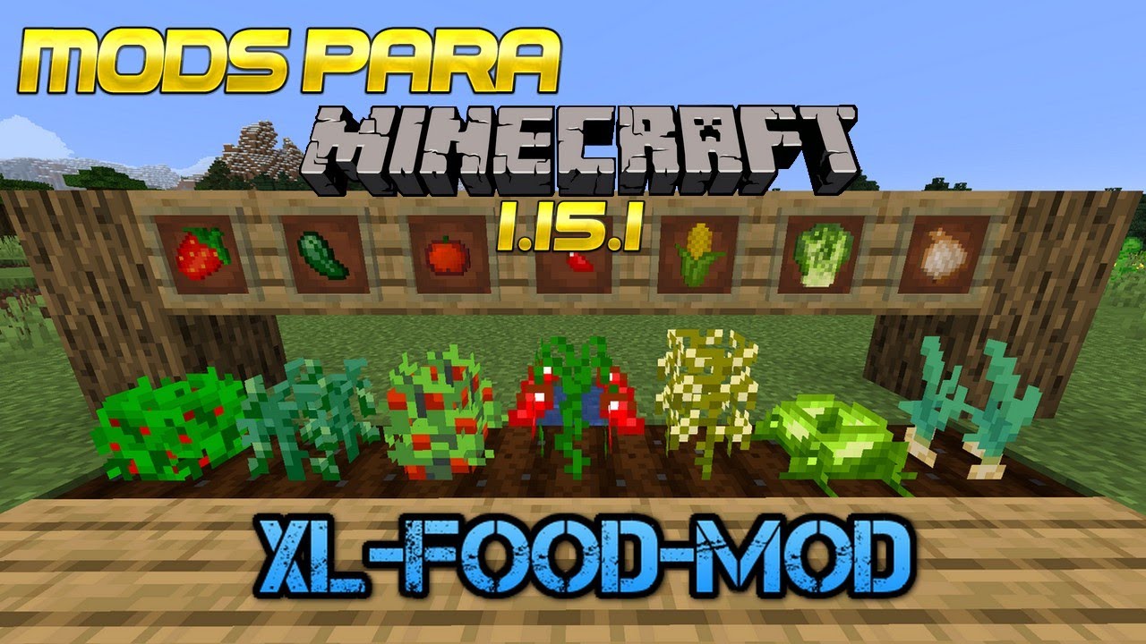 Mods para MInecraft 1.15.1 XL Food Mod - YouTube