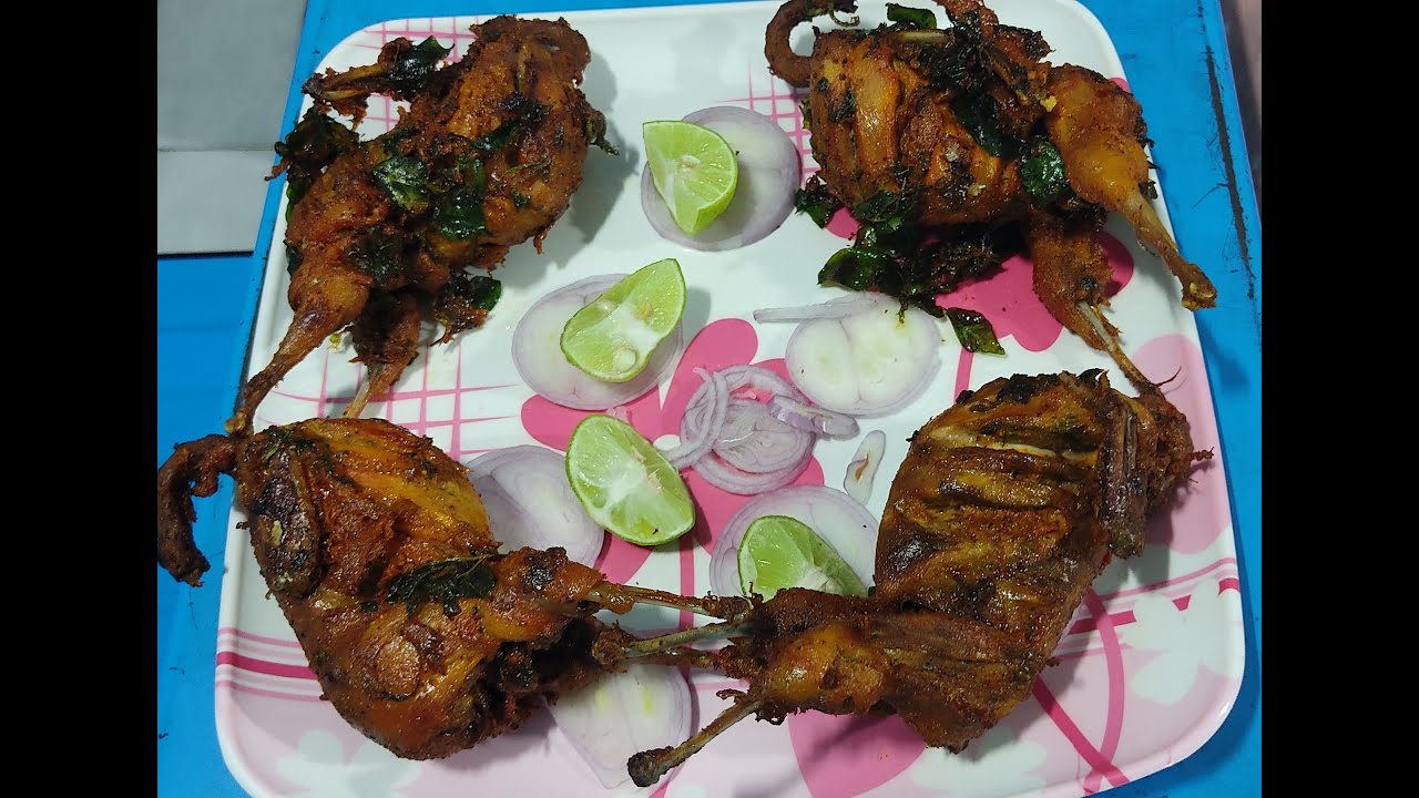 Quail bird fry - YouTube