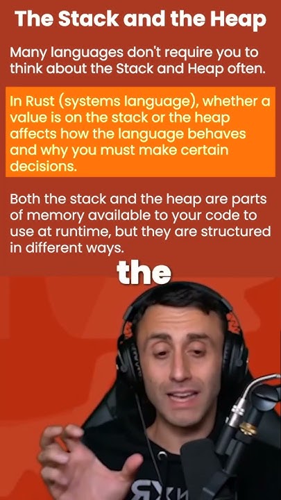 The Stack and the Heap in rust #rustlang #rustprogramming #shorts #javascript # ...