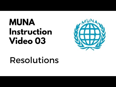 03. MUN Alfrink Instructional Video: How to write a Resolution