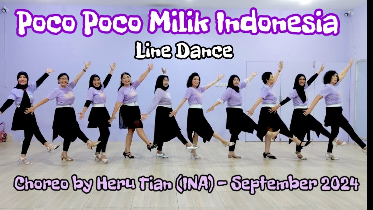 Poco Poco Milik Indonesia Line Dance - Choreo Heru Tian - by Melody Line Dance Gombong - YouTube