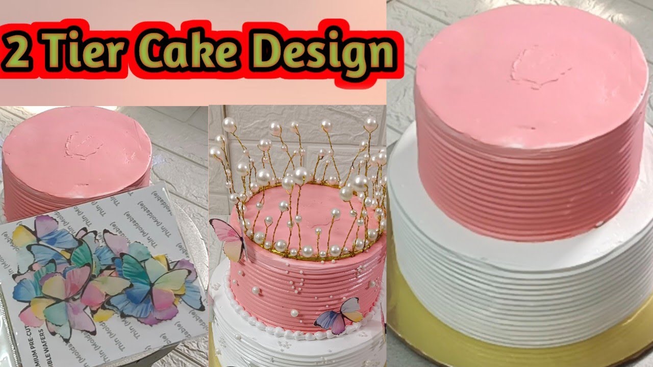 Most Beautiful Birthday Cake Decorating Ideas | 2 Tier Cake Design ...