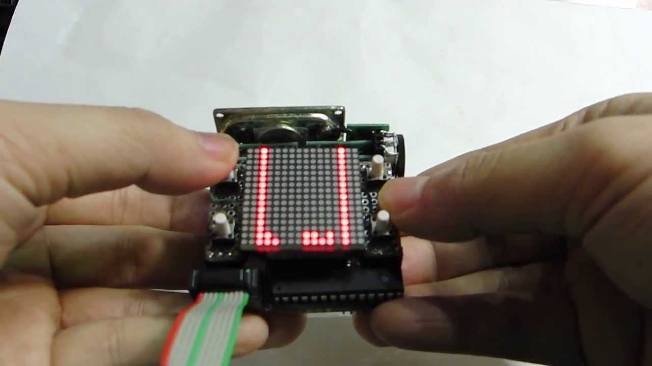 AVR 16 x 16 LED Matrix Timer,Game,Clock - YouTube