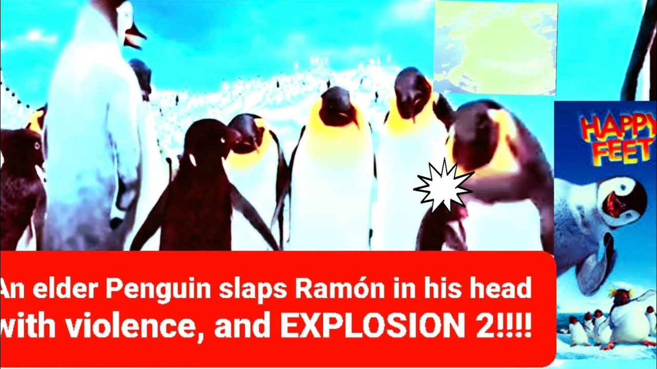 Happy Feet: An elder Penguin slaps Ramón on his head with violence! EXPLOSION 2!!!! - YouTube