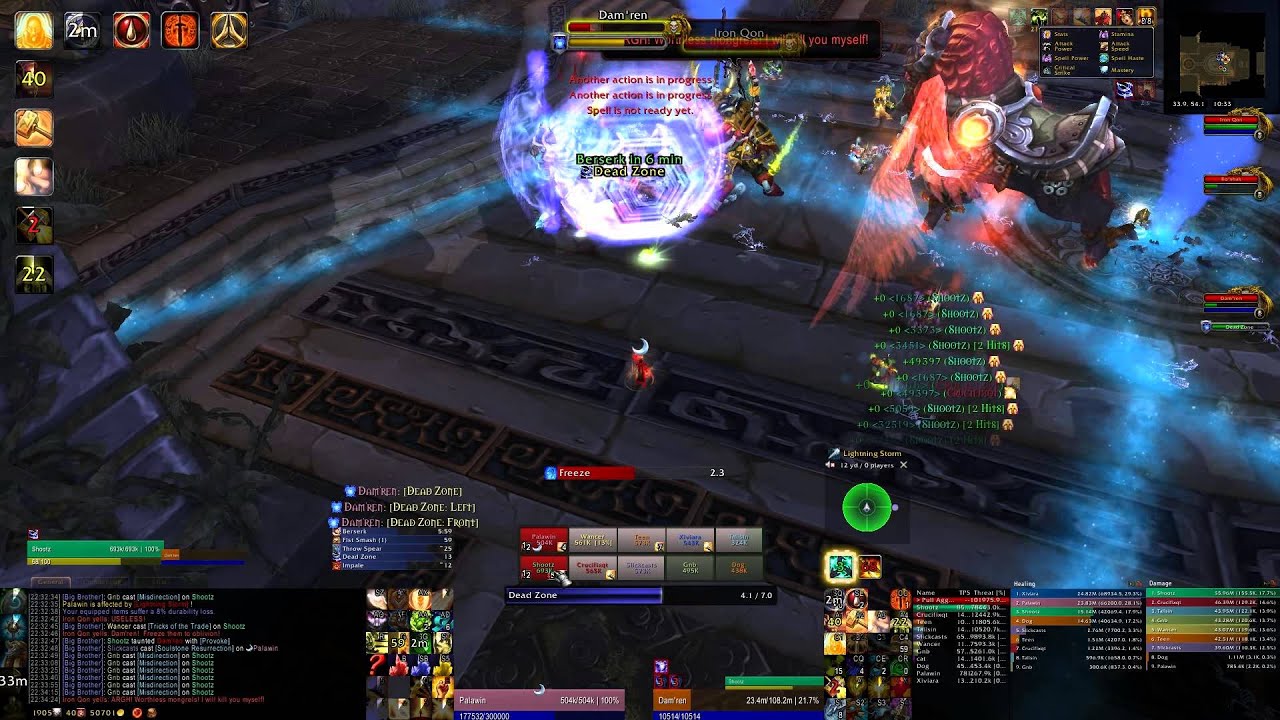 Throne of Thunder - 10m Heroic Iron Qon - Holy Paladin - YouTube