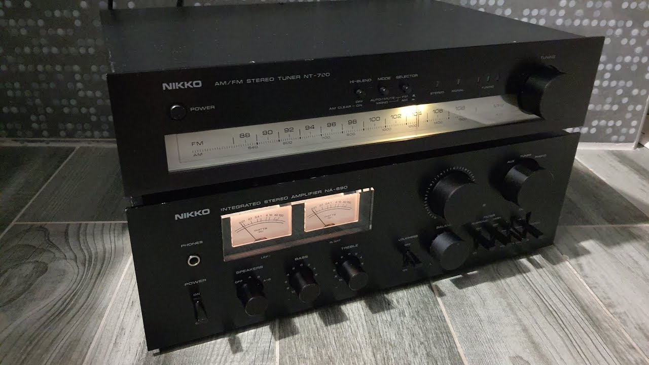 Тест вінтажного підсилювача NIKKO NA-690 + радіо-тюнера (FM-Am) NIKKO ...