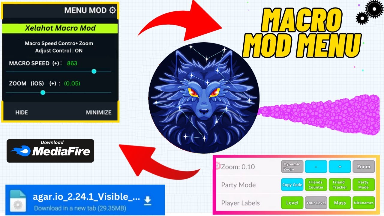 Agario Full Control New Mod Menu with Updated Xelahot and Zoom for iOS ...
