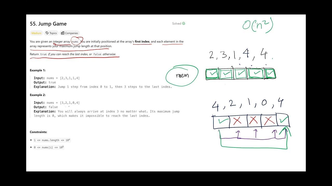 Leetcode 55: Jump Game - YouTube