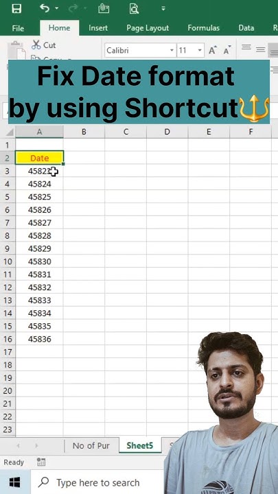 Fix Date format by using shortcut #excel #exceltips #exceltricks # ...