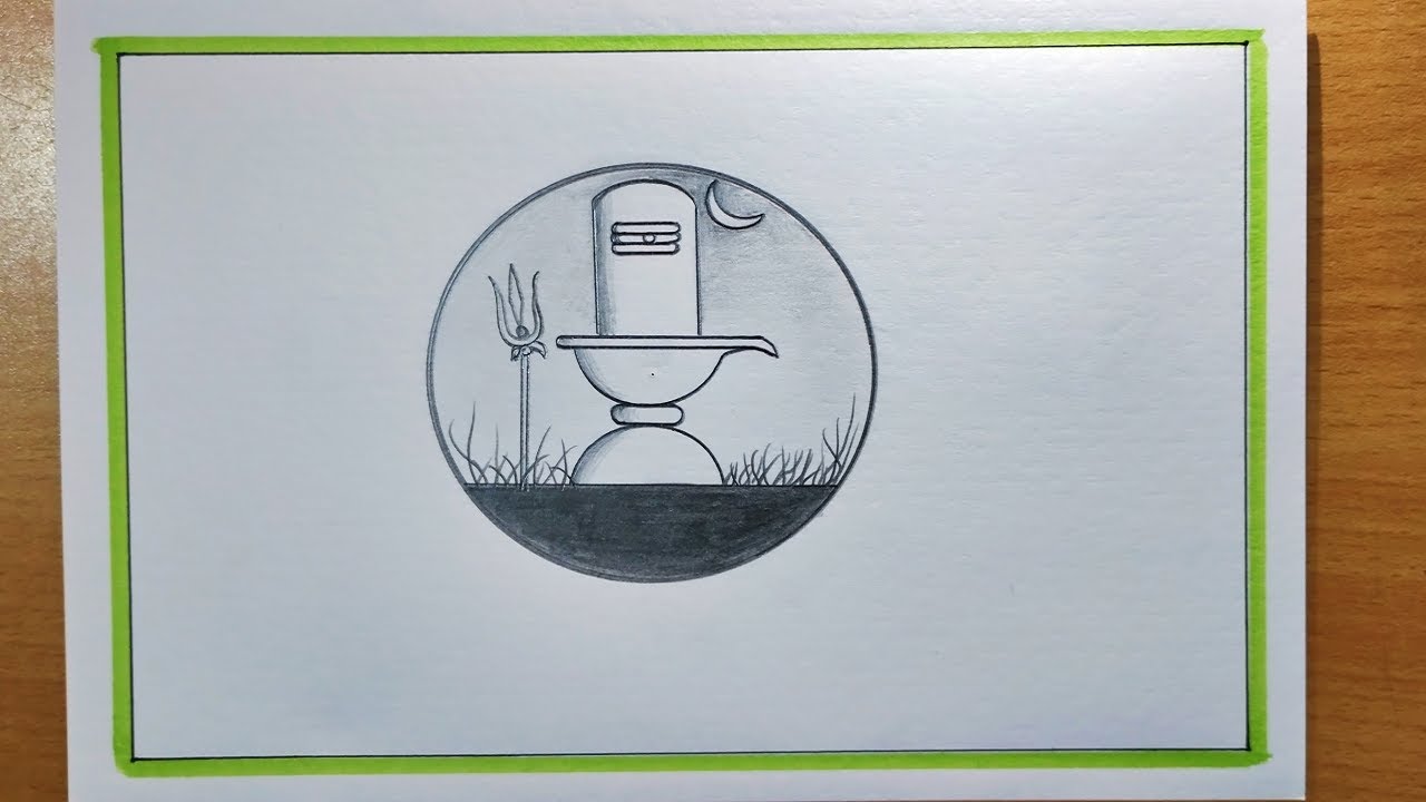 lord shiva pencil drawing | shivling drawing | mahadev pencil drawing ...