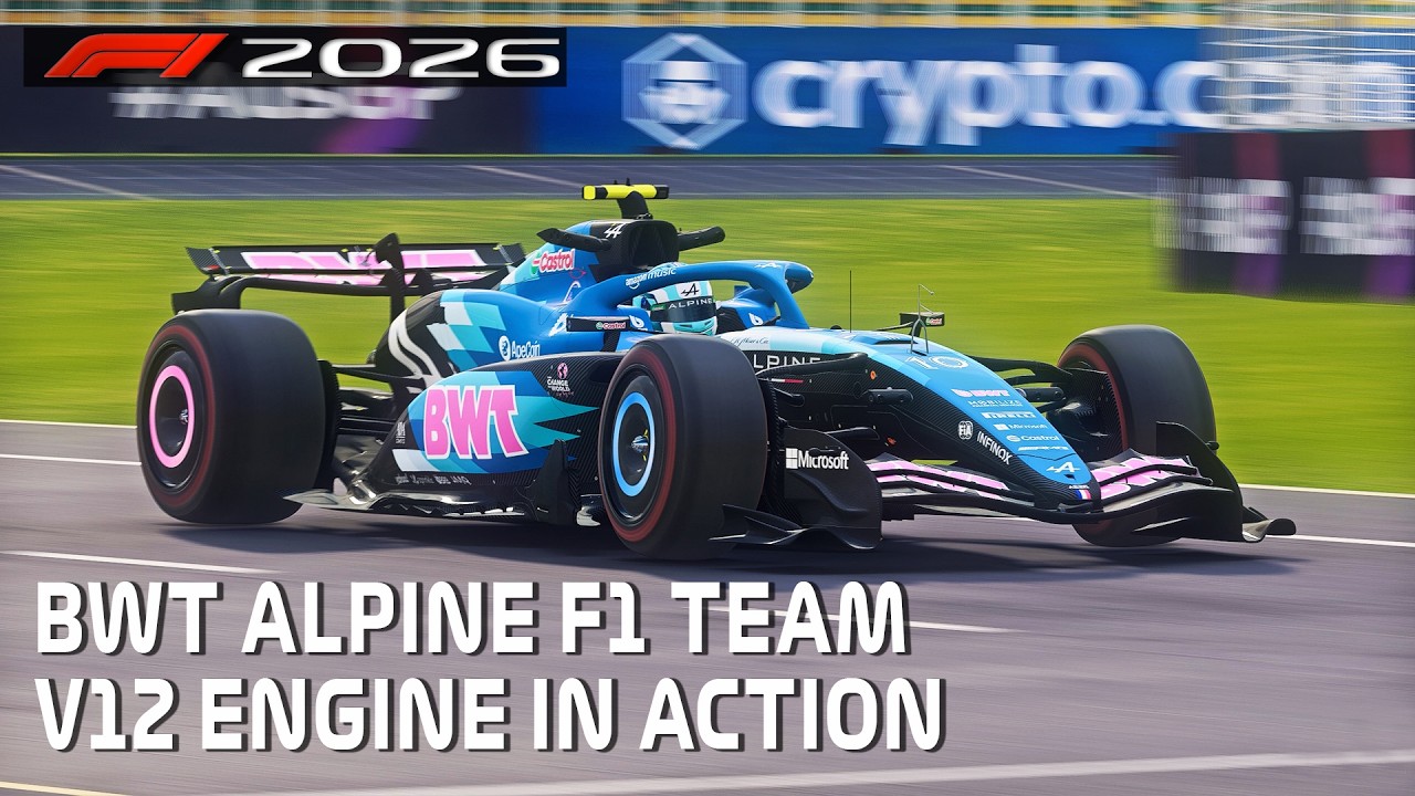 F1 2026 BWT Alpine's V12 Engine Test Day in Melbourne Assetto Corsa ...