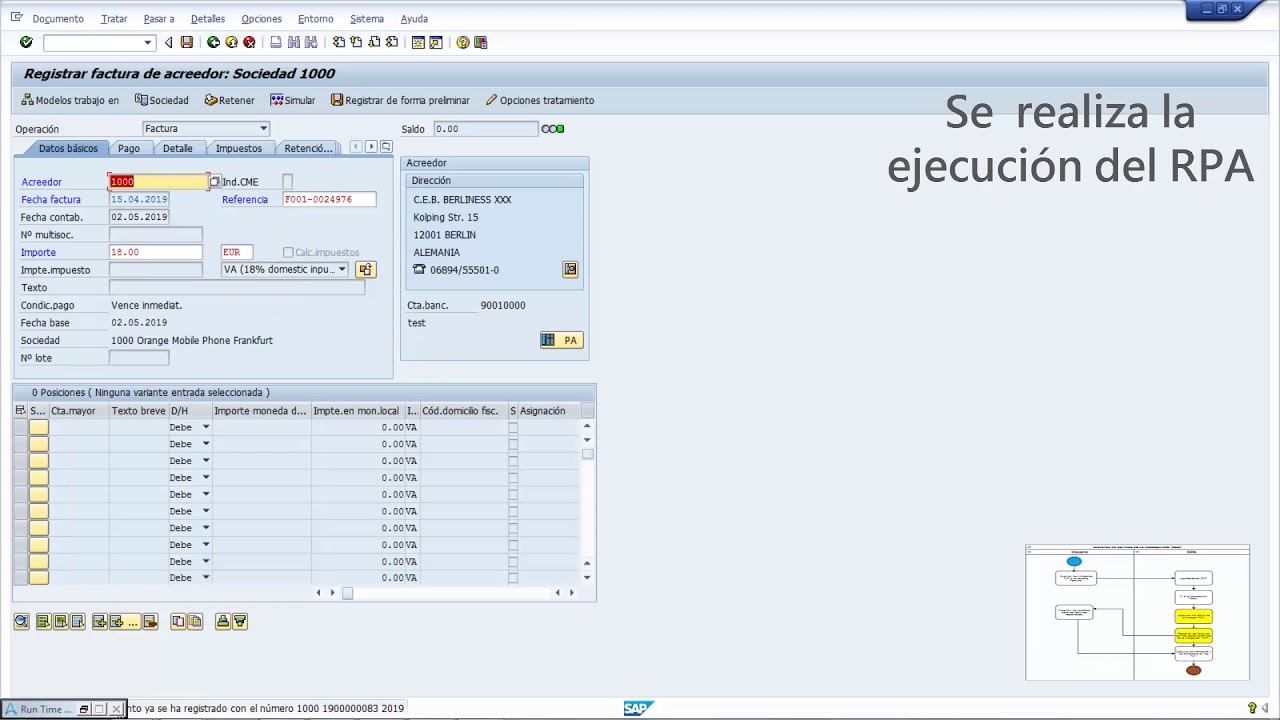 RPA para Automatización de Registro de Facturas en SAP - YouTube