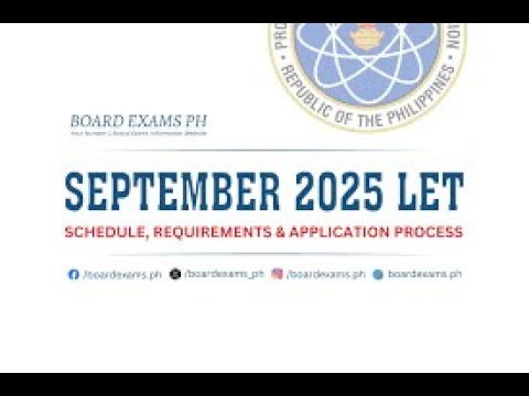 Licensure Examination for Teachers (LET) 2025 Application Requirements ...