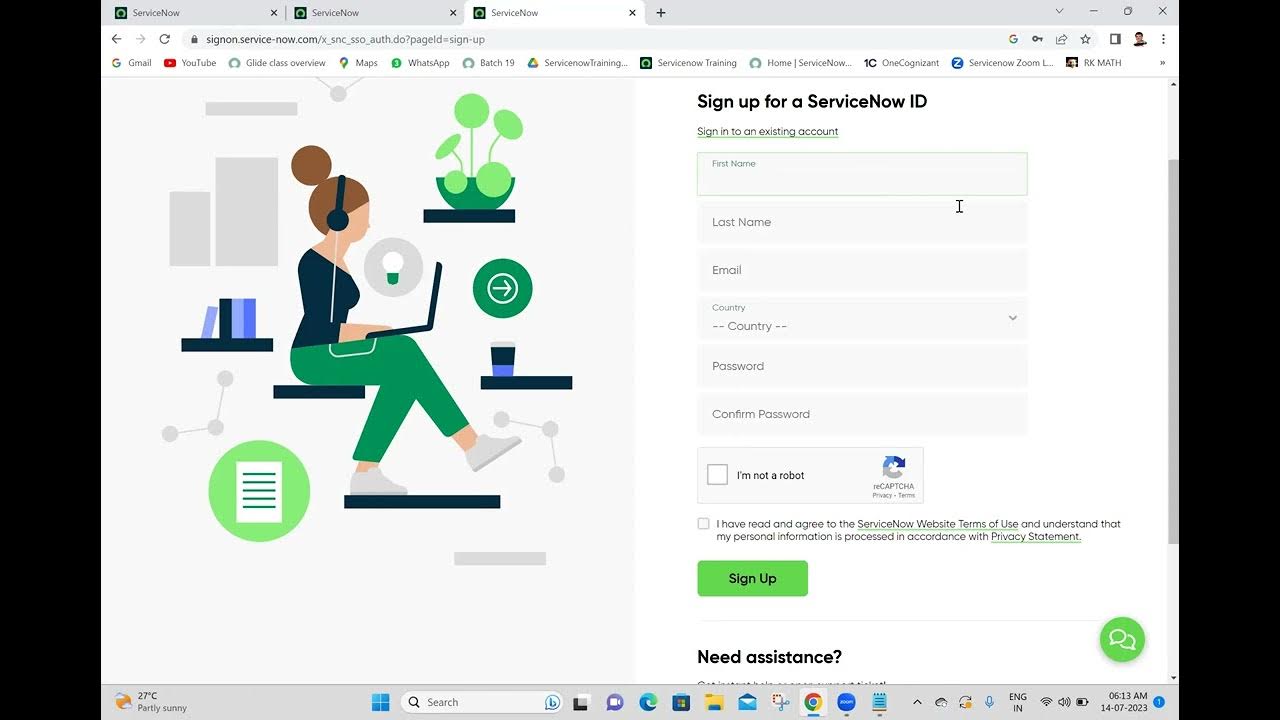 Batch 20 - Servicenow Telugu Class 2 | Personal Developer Instance ...