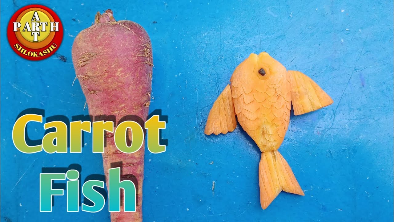 Carrot fish | vegetable cutting Art - YouTube