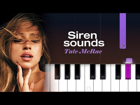 Tate McRae - Siren sounds (Piano Tutorial)