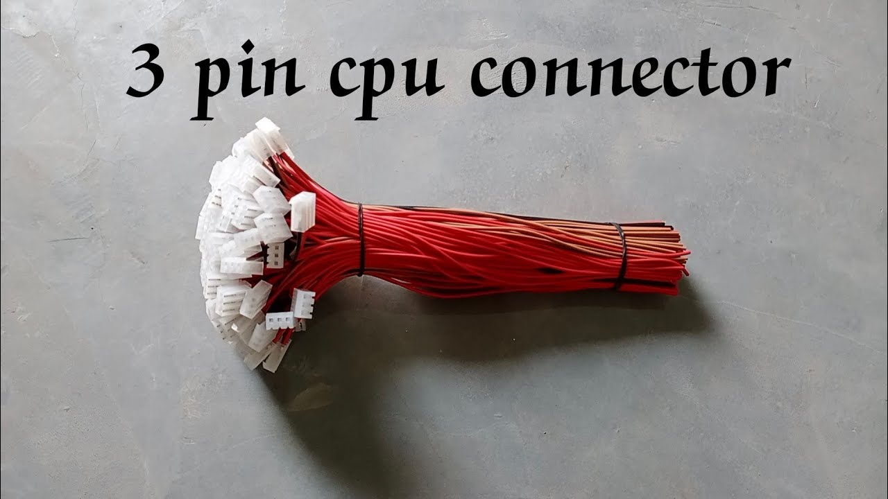 3 pin cpu connector 12 inch with 14/40 copper wire #connector #wire ...