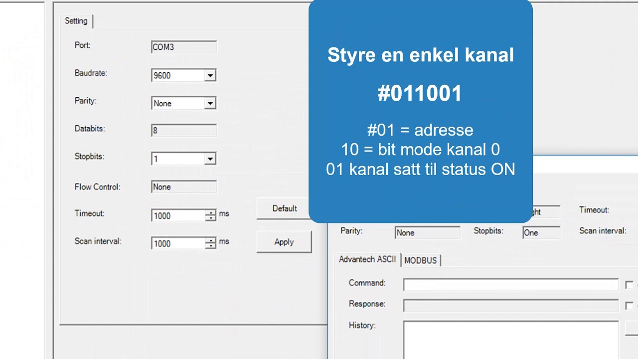ADAM 4168 ASCII DO - YouTube