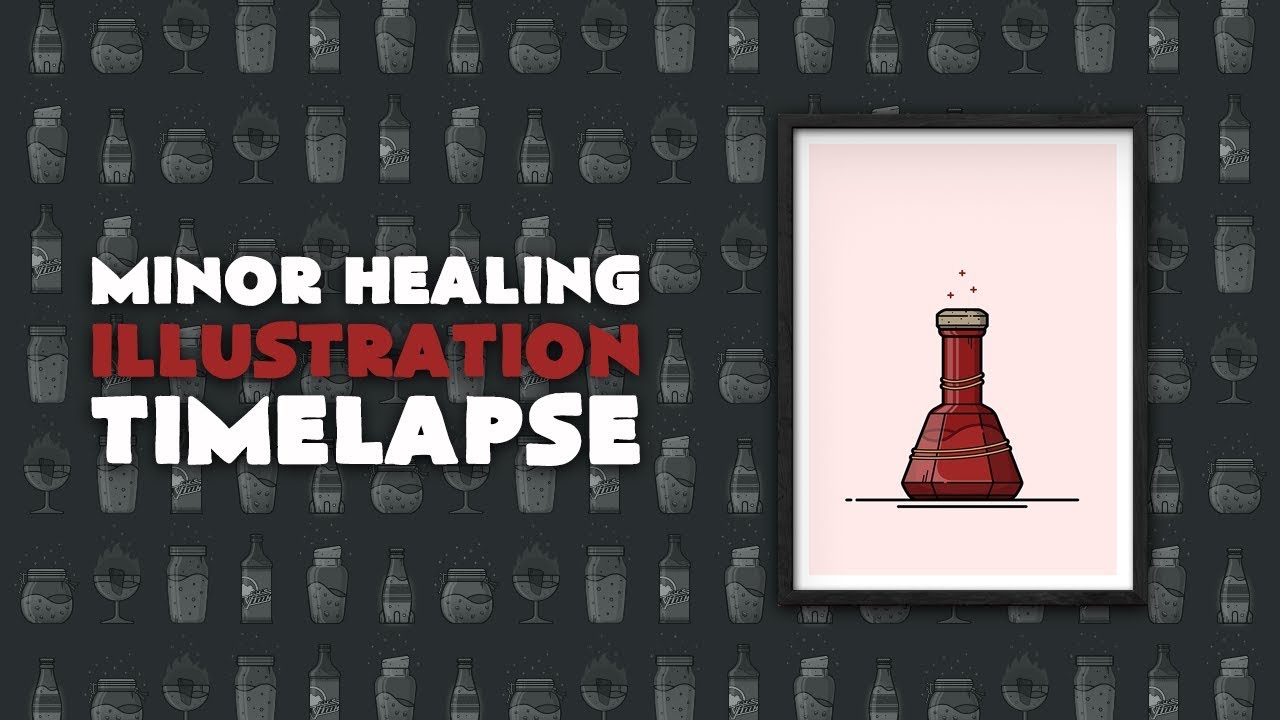 Potion of Minor Healing - Skyrim Illustration Time-lapse - YouTube