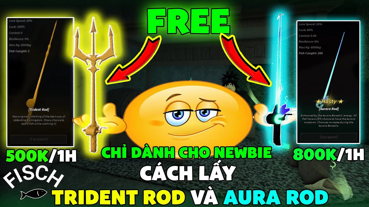 Cách Lấy Trident Rod Và Aurora Rod Miễn Phí + X8 Aura Totem Free Cho ...