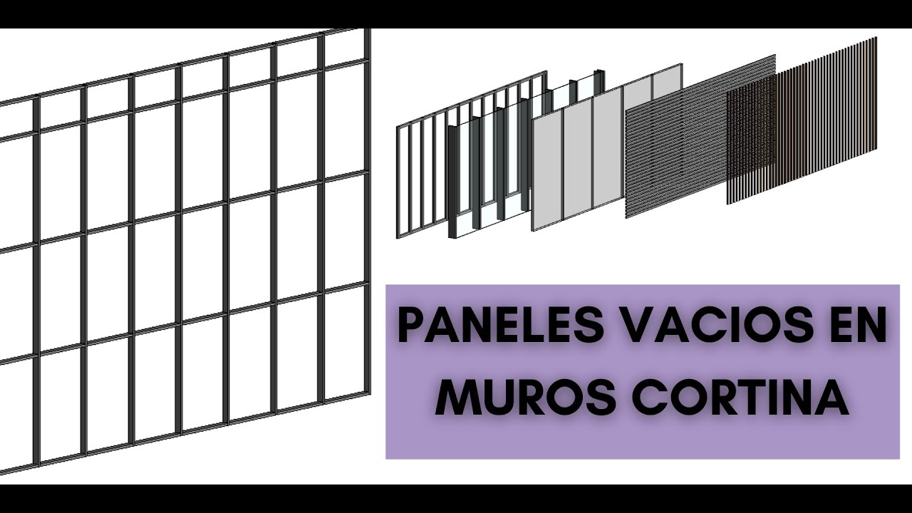 Como crear paneles vacíos en muros cortina 🪟en Revit - YouTube