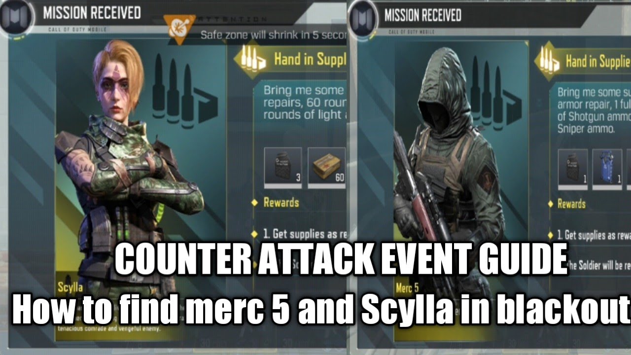 How to find merc 5 and Scylla in blackout | How to complete cod mobile ...