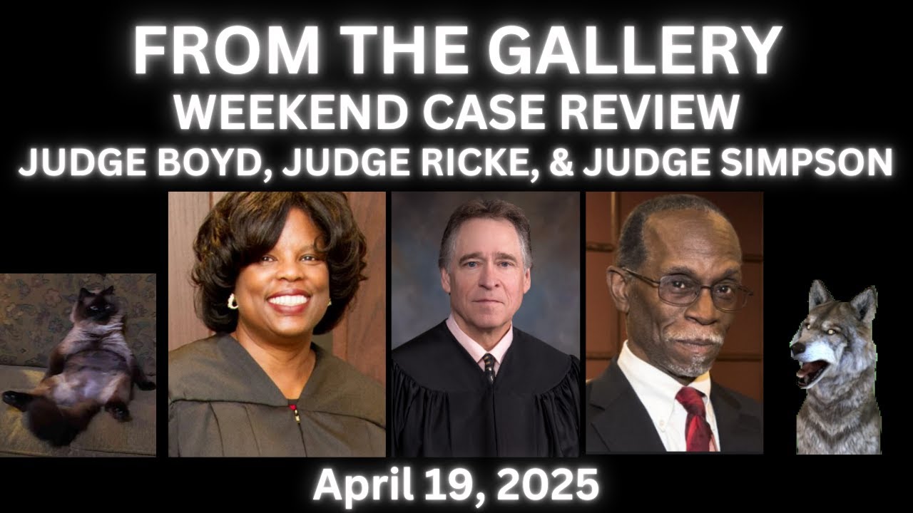 Judges Boyd, Ricke, & Simpson Lay Down The Law - Live From The Gallery ...