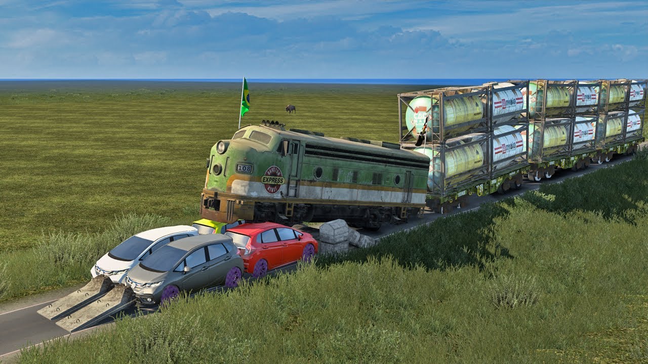 Train vs. Strange Railroad - The Weirdest Collision Ever! - YouTube