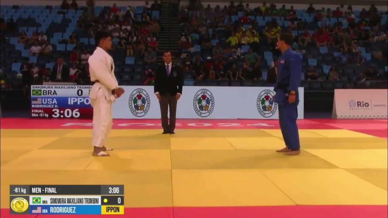 Dominic Rodriguez wins -81kg gold medal match in the 2024 Panams and Oceania Junior Championship ...