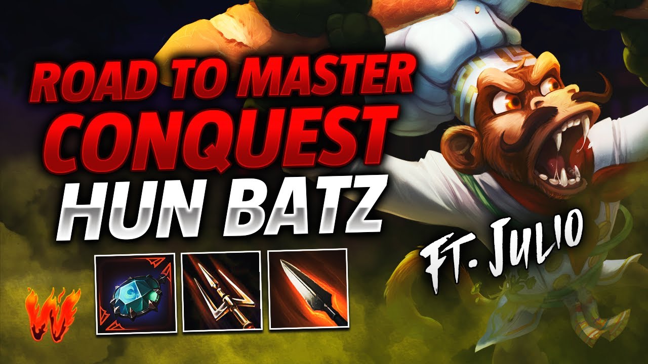 HUN BATZ, EL MEJOR JUNGLA? ft. Julio - Warchi - Smite Road to Master ...