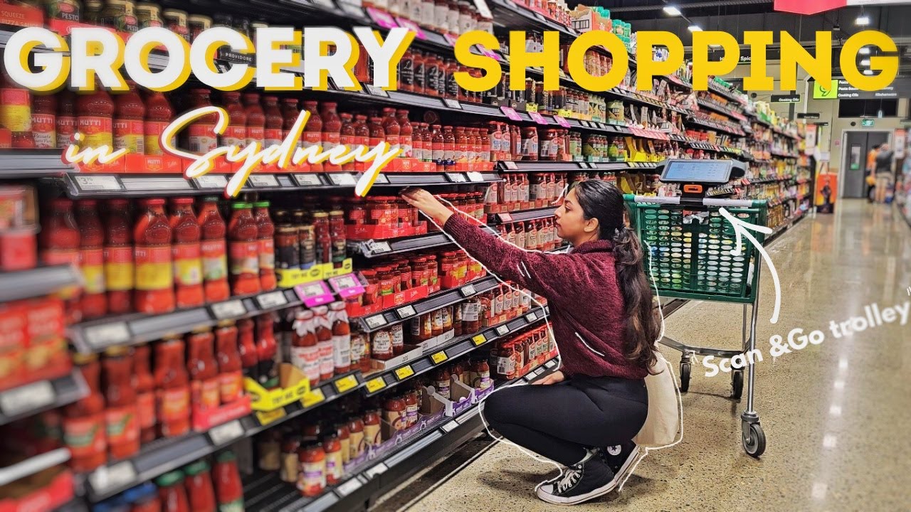 Grocery Shopping in Sydney, Australia| Trying Scan & Go Trolley for the ...