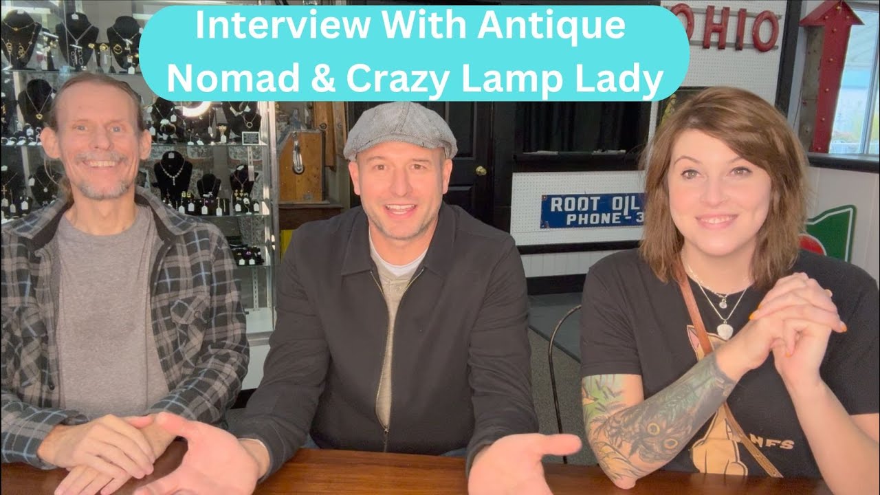 Interviewing Crazy Lamp Lady and the Antique Nomad - YouTube