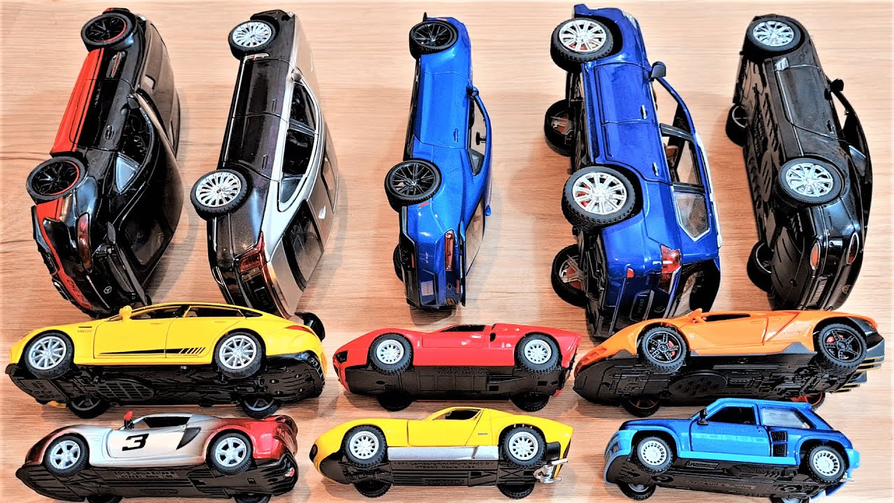 11 Unit Diecast Model Cars Big and Small Size Showing Interior - YouTube
