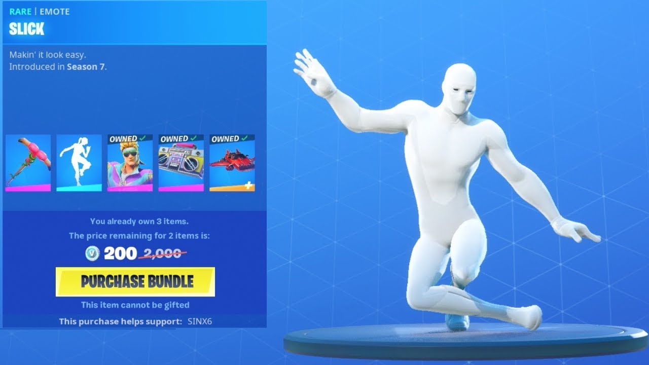 Today's NEW Item Shop..! (Slick Emote) Fortnite Battle Royale - YouTube