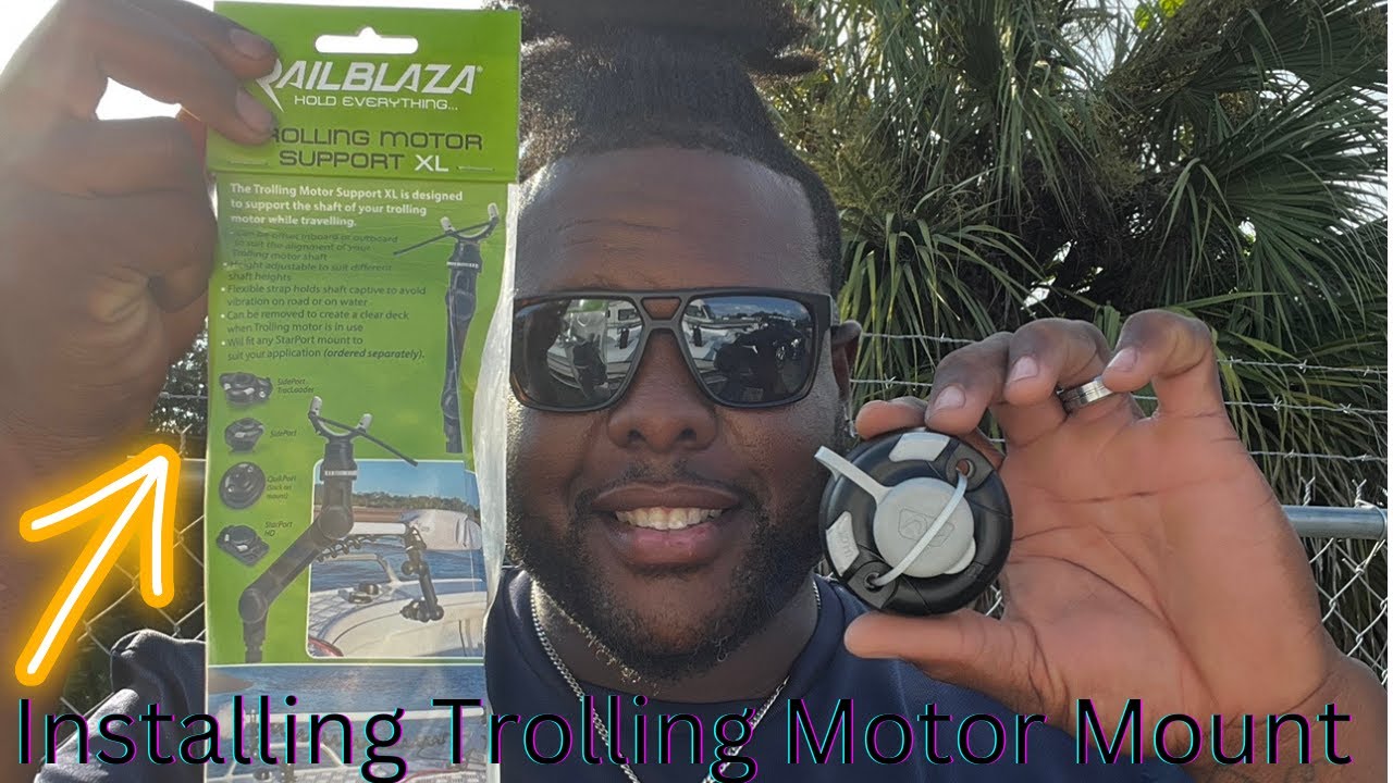 Installing RailBlaza Tolling Motor Support Stabilizer on Tolling Motor ...