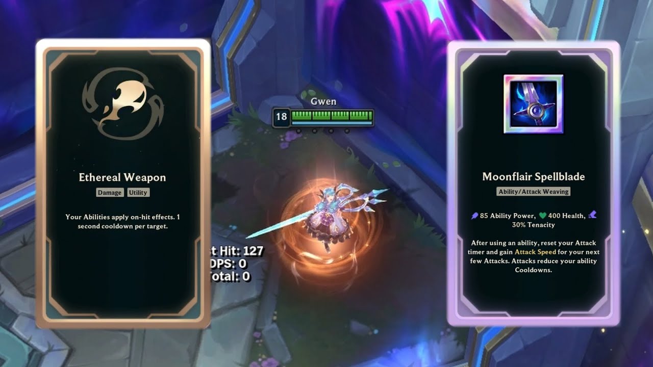 Ethereal Weapon on Gwen is Bonkers Chill League of Legends Arena ...
