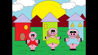 LOS TRES CERDITOS CANTA PINTA Y COLOREA | Doovi