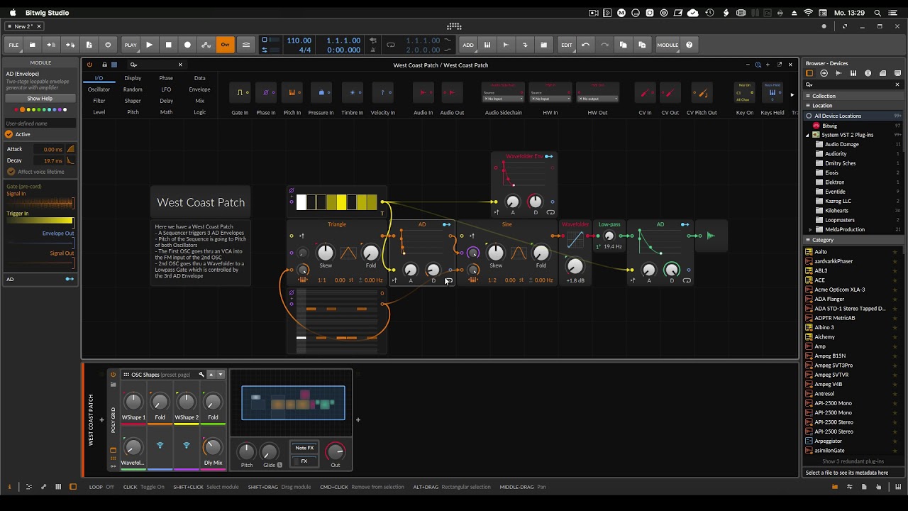 East & West Coast Synthesis inside Bitwig's Polygrid - YouTube