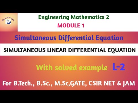 Simultaneous Differential Equation L2 - YouTube