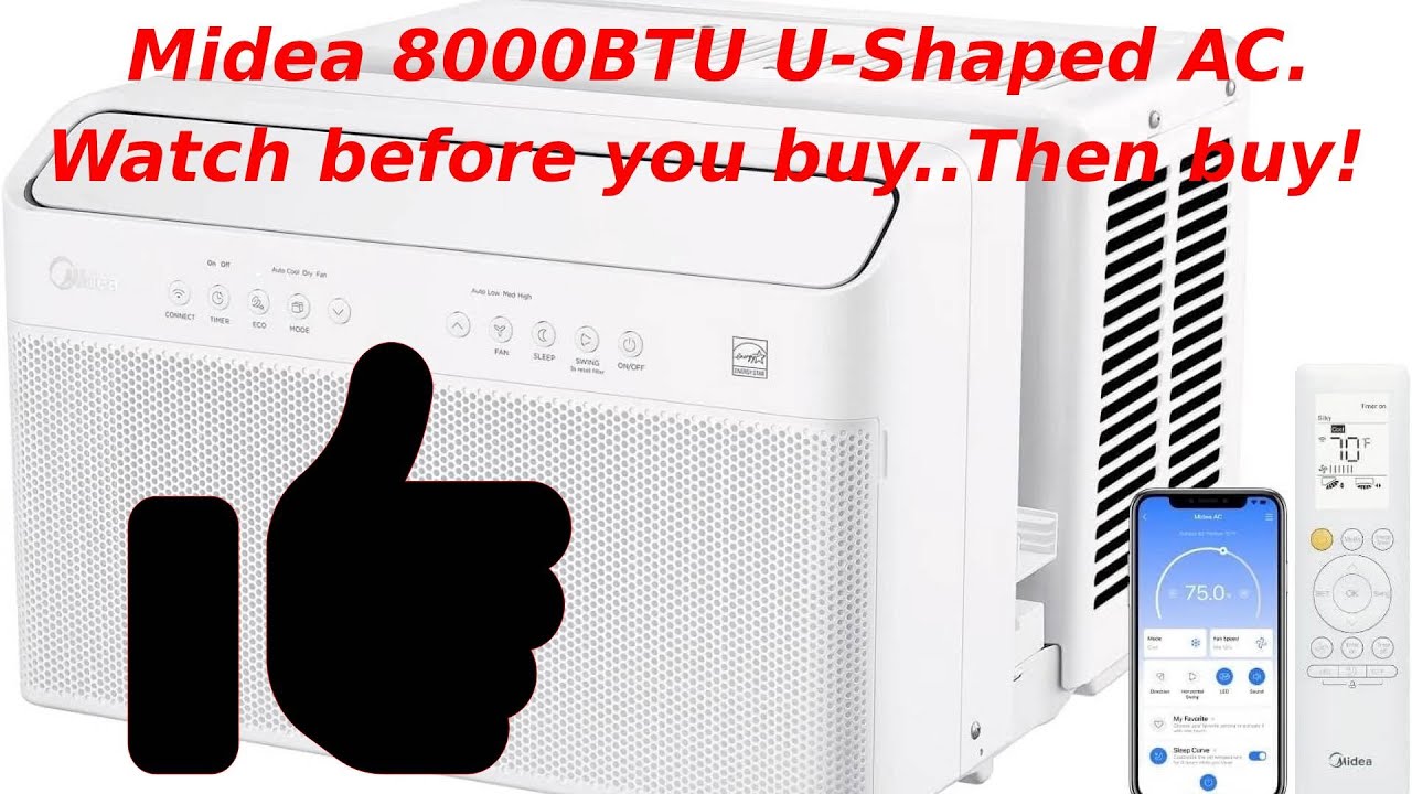 Van life Midea 8000 BTU U shaped AC unit review - YouTube