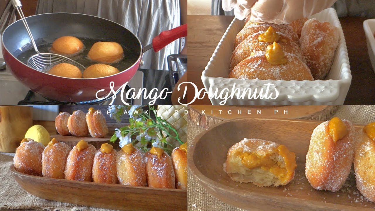 MANGO DONUTS | Homemade Doughnuts With Mango Curd Filling | Relaxing ...