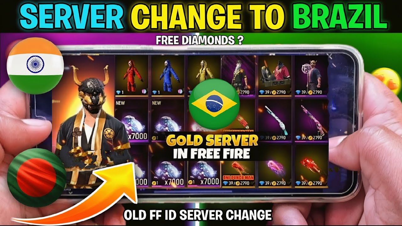 Free Fire Server Change Process | Change Your Free Fire Server to ...