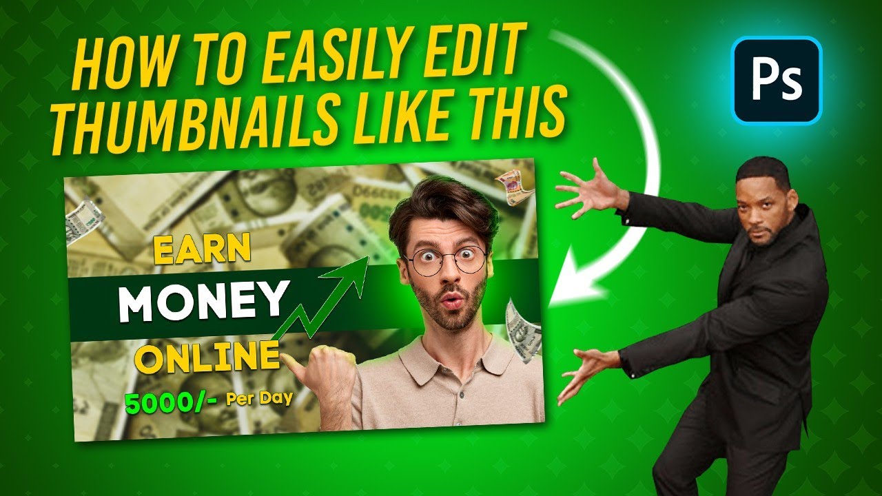 How To Easily Edit Catchy Thumbnail In Photoshop - YouTube