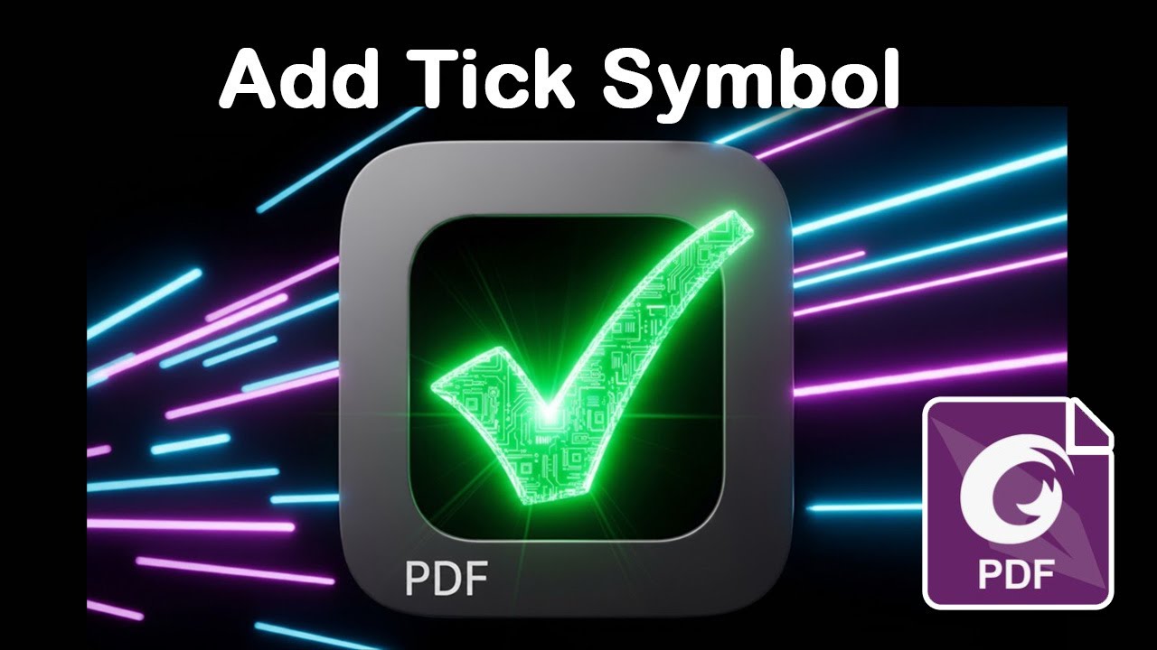 How to Add Check Mark or Tick Symbol in a PDF Foxit PDF Editor Tutorial ...