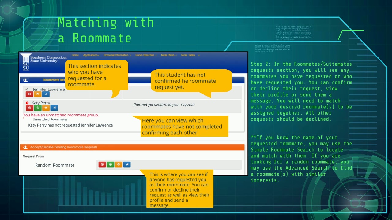 Guide to Selecting Room and Roommate - YouTube