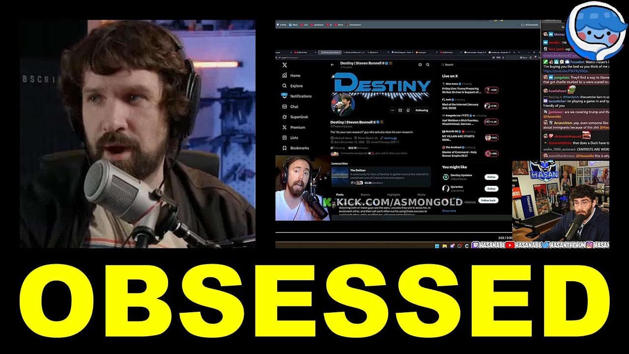 Yikes, Asmongold & Hasan are OBSESSED with Destiny | @AsmonTV @HasanAbi ...