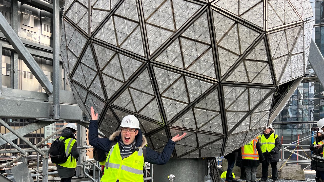 Visiting the NYC Times Square Ball | Waterford Crystal Installation ...